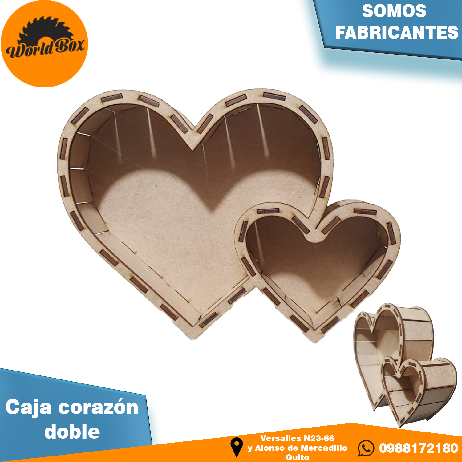 Caja corazón doble - WORLD BOX